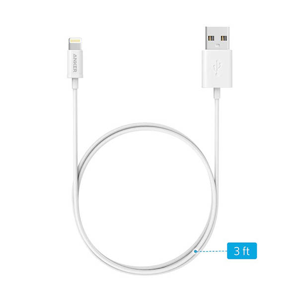 Anker Premium Lightning Cable 3ft – White - TechUber.PK